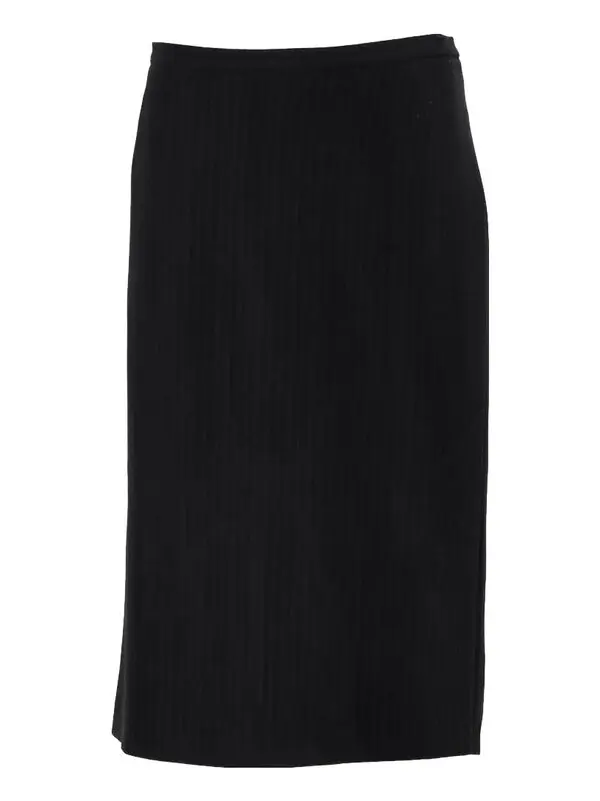 Max Mara Striped Midi Pencil Skirt - Black