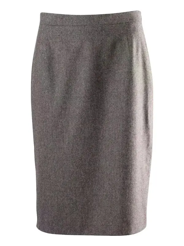 Max Mara Pencil Wool Skirt - Grey