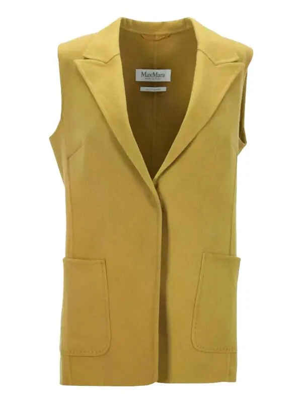 Max Mara Double-faced Wool Vest - Yellow