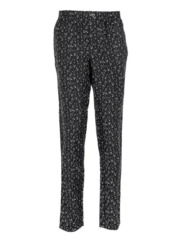 Dolce & Gabbana Straight-leg Printed Trousers - Black