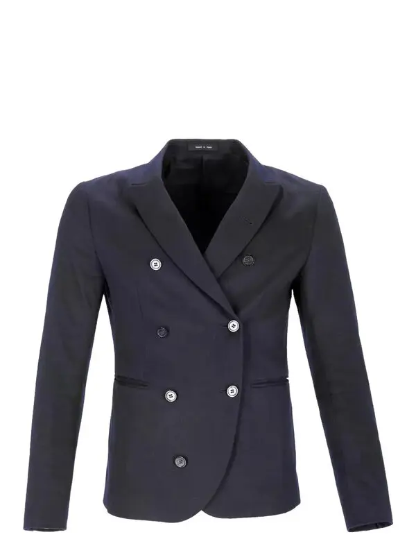 Emporio Armani Double-breasted Wool Jacket - Blue