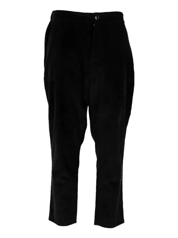 Ami High-rise Cropped Trousers - Black
