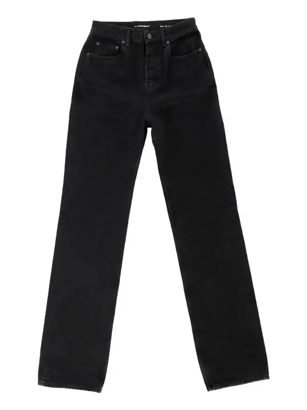 Saint Laurent High-waist Cotton Jeans - Black