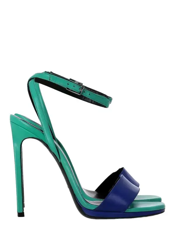Saint Laurent Jane Ankle Strap Heeled Sandals - Green