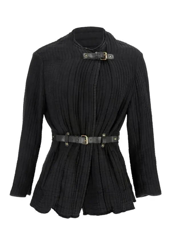ISABEL MARANT VINTAGE Leather-belt Jacket - Black