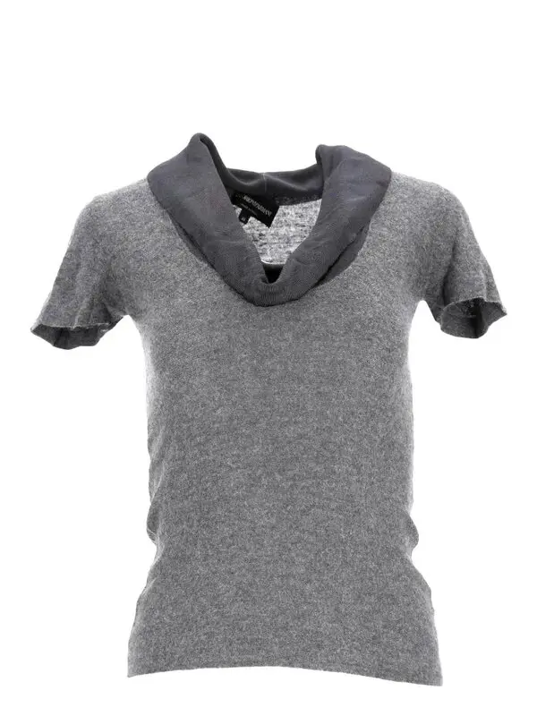 Giorgio Armani Cowl-neck T-shirt - Grey