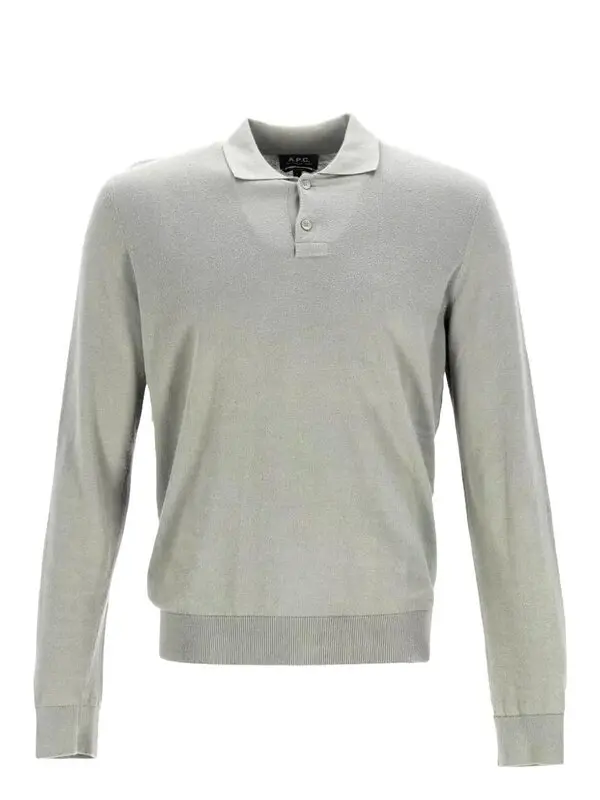 A.p.c. Long-sleeve Polo Shirt - Grey