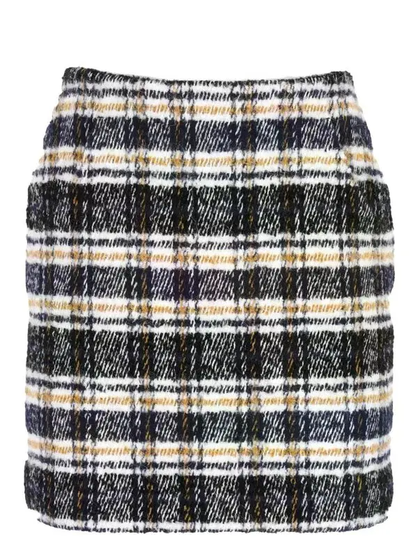 Maje Plaid Mini Skirt - Black