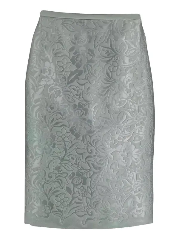 Burberry Floral-motif Pencil Skirt - Green
