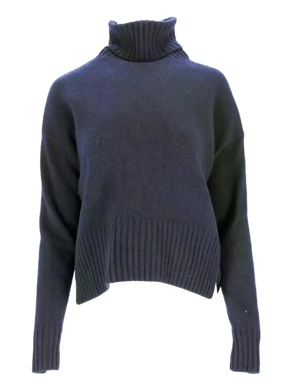 Prada Ribbed Turtleneck Sweater - Blue
