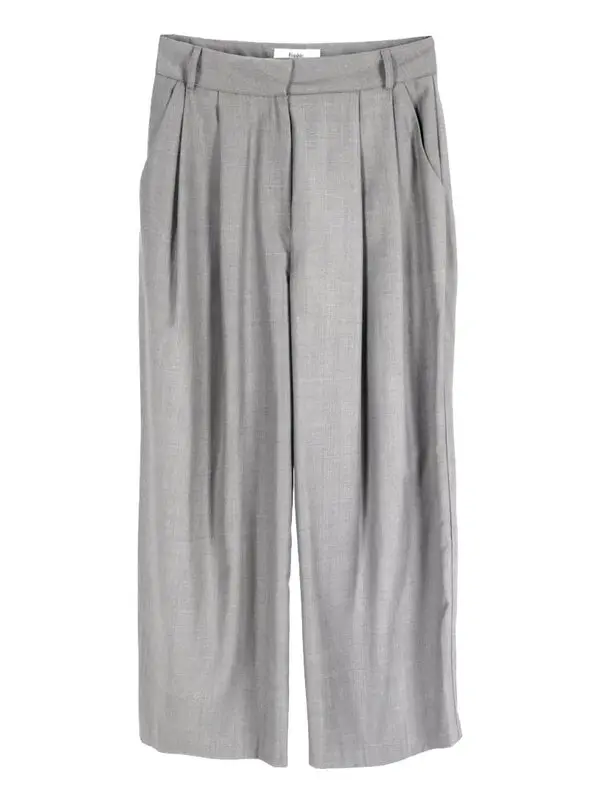 THE FRANKIE SHOP Pleated Wide-leg Trousers - Grey