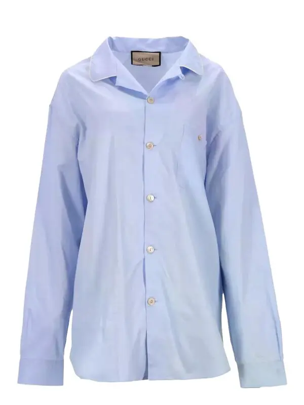 Gucci Button-down Cotton Shirt - Blue