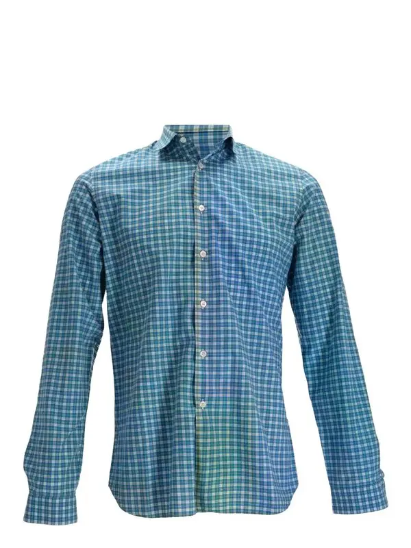 Prada Plaid Cotton Shirt - Blue