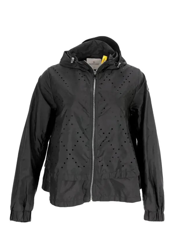 Moncler Vintage Hooded Perforated Jacket - Black