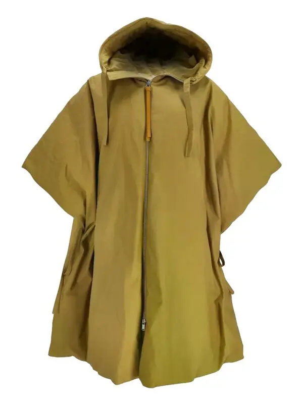 JIL SANDER Hooded Zipped Poncho - Yellow