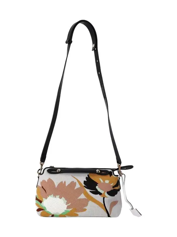 Fendi The Way Floral Canvas Shoulder Bag - Neutrals