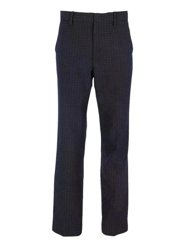 Gucci Polka-dot Cotton Trousers - Blue
