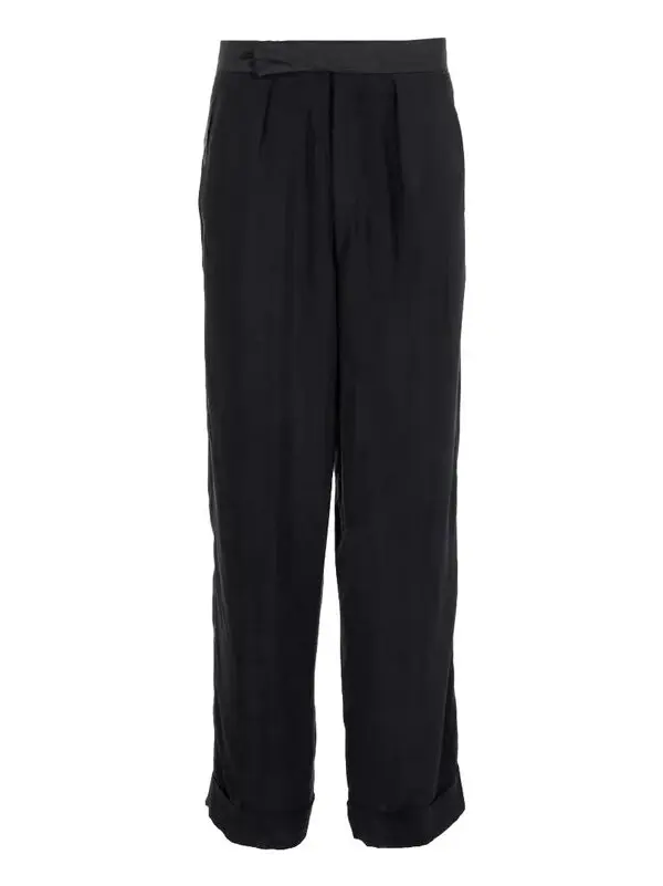 Giorgio Armani Wide-leg Trousers - Black