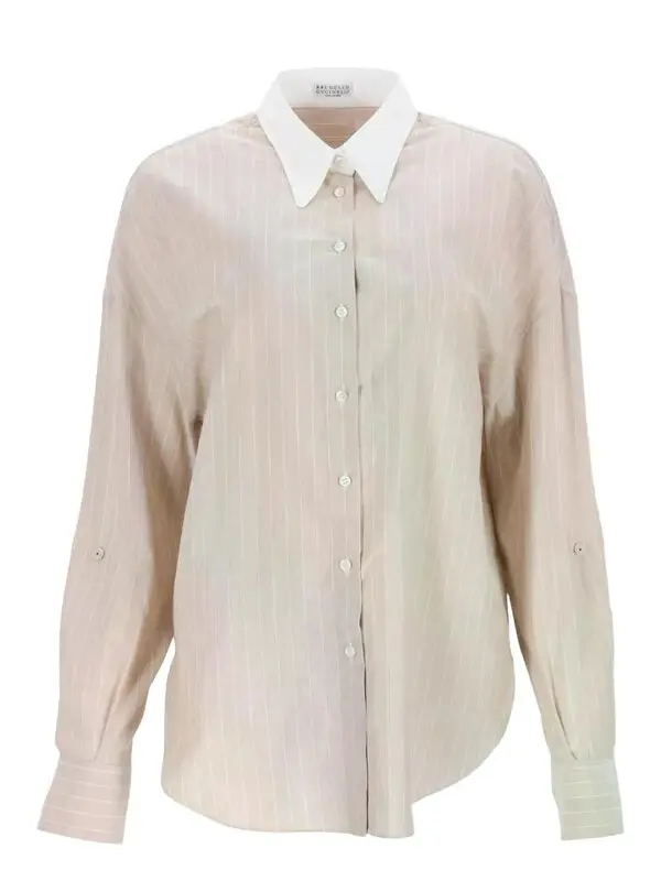 Brunello Cucinelli Striped Button-down Shirt - Neutrals