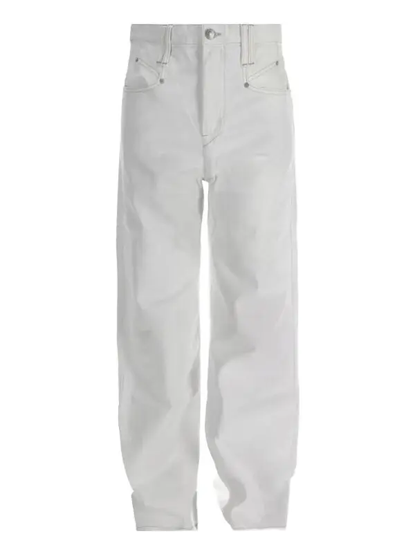 ISABEL MARANT VINTAGE Contrast-stitching Loose-fit Jeans - White