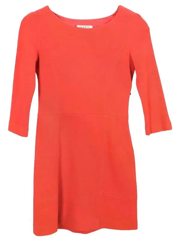 Sandro Zip-up Mini Dress - Orange