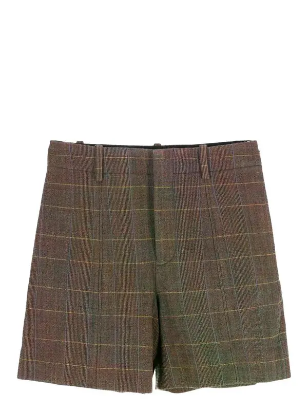 Chloé Plaid-pattern Shorts - Brown