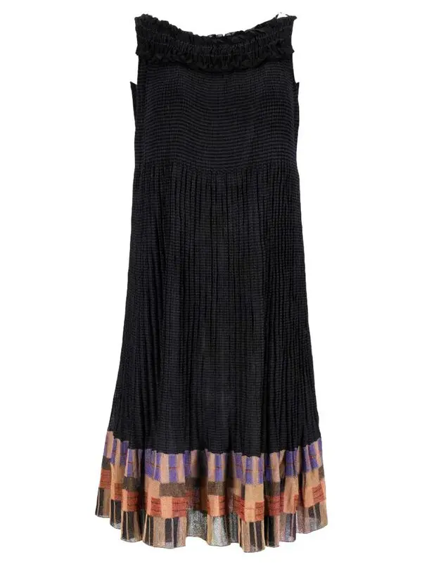 Missoni Shirred Pleated Mini Dress - Black