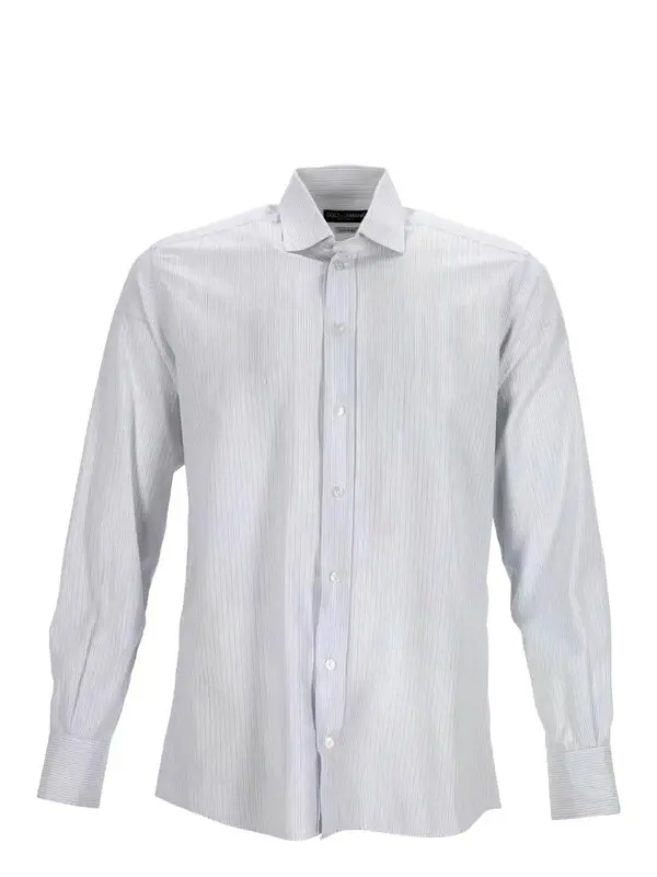 Dolce & Gabbana Striped Cotton Shirt - White
