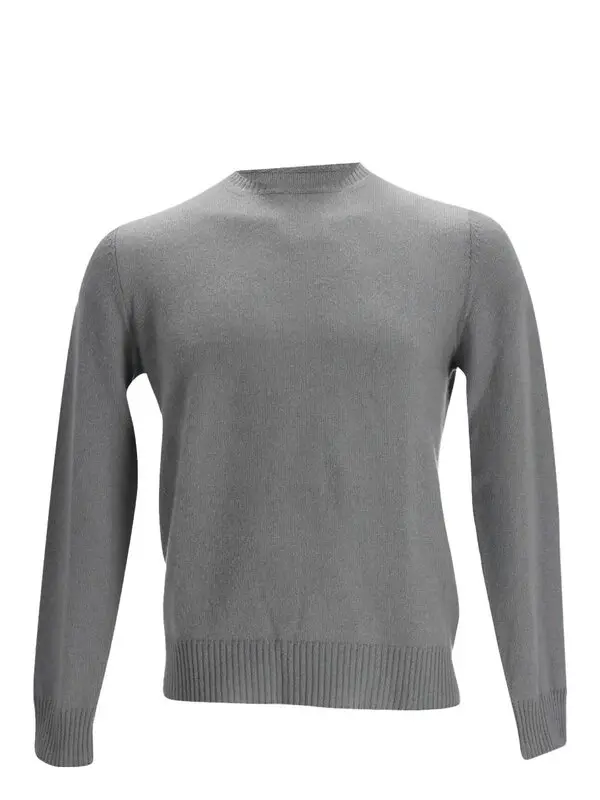 Prada Ribbed Crewneck Sweater - Grey