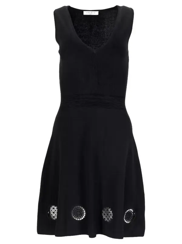Sandro Cutout Detail Mini Dress - Black