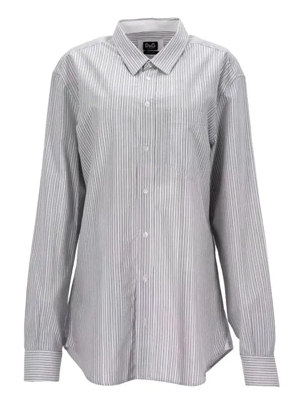 Dolce & Gabbana Striped Cotton Shirt - White