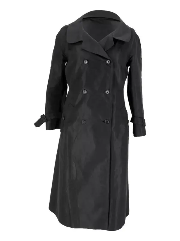 Prada Double-breasted Trench Coat - Black