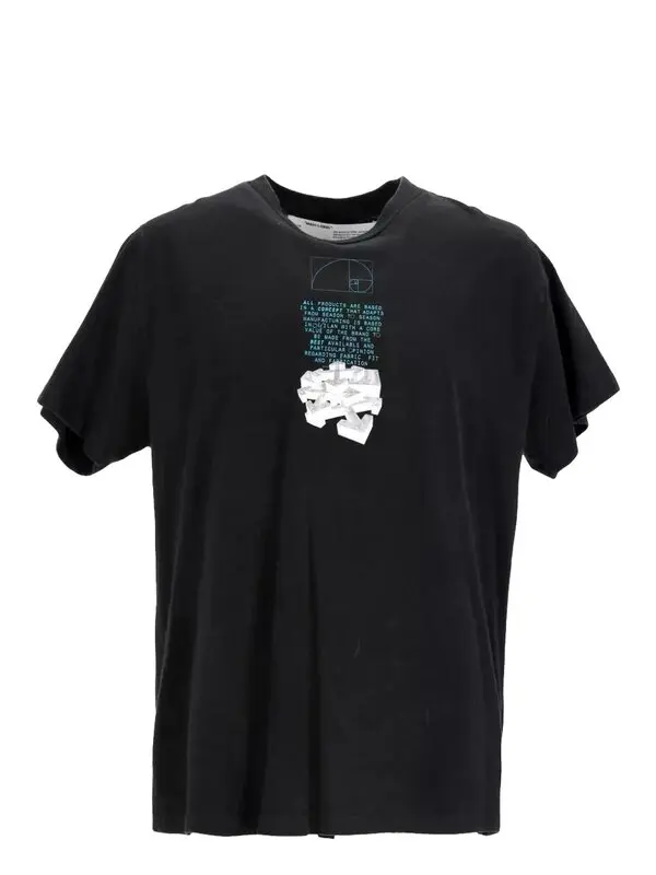 Off-White Dripping Arrows Cotton T-shirt - Black
