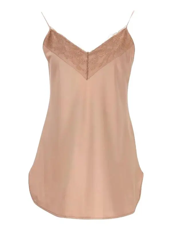 Max Mara Lace-trim Top - Brown