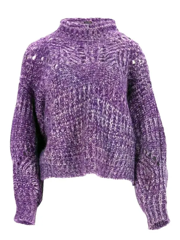 ISABEL MARANT VINTAGE Vintage Jarren Mohair Turtleneck Sweater - Purple