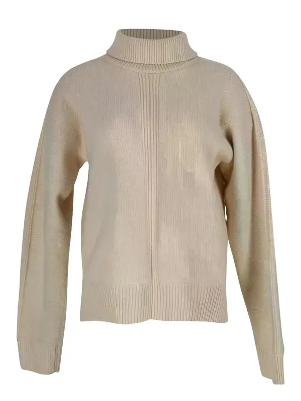 JIL SANDER Mock-neck Open-back Sweater - Neutrals