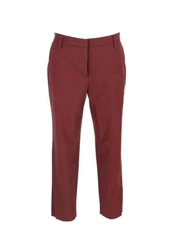 Brunello Cucinelli Vintage Straight-leg Wool Trousers - Red