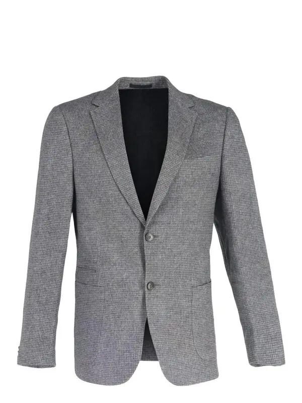 Zegna Houndstooth Single-breasted Blazer - Grey
