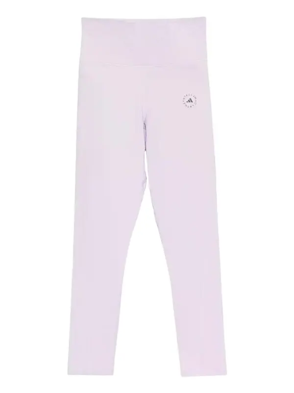 Adidas By Stella McCartney Logo High-waisted Leggings - Purple