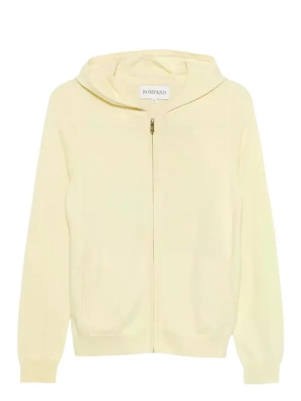 Eric Bompard Zip Hooded Cashmere Cardigan - Yellow