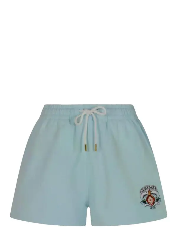 Casablanca Embroidery Drawstring Trousers - Blue