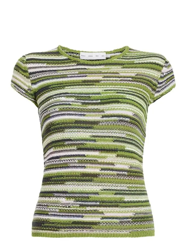 Proenza Schouler White Label Veya Knit Rib T-shirt - Green