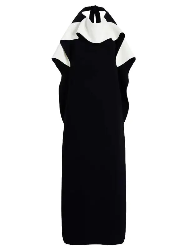 Proenza Schouler Sanna Ruffled Midi Dress - Black