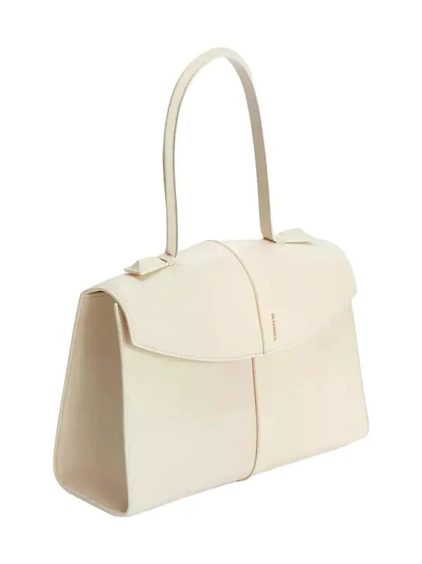 JIL SANDER Linea Medium Leather Tote Bag - Neutrals