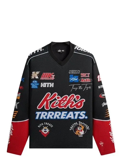 Kith Treats Kellogg’s Frosted Flakes Cereal Tony The Tiger Agu Jersey - Black
