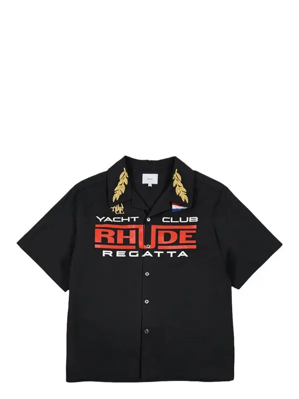Rhude Regatta Club Shirt White, Yellow - Black