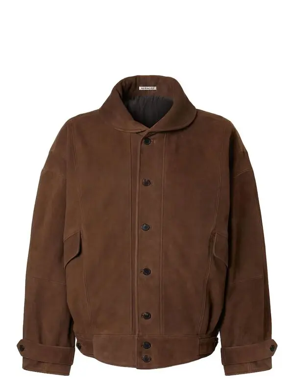Auralee Suede Blouson Jacket - Brown