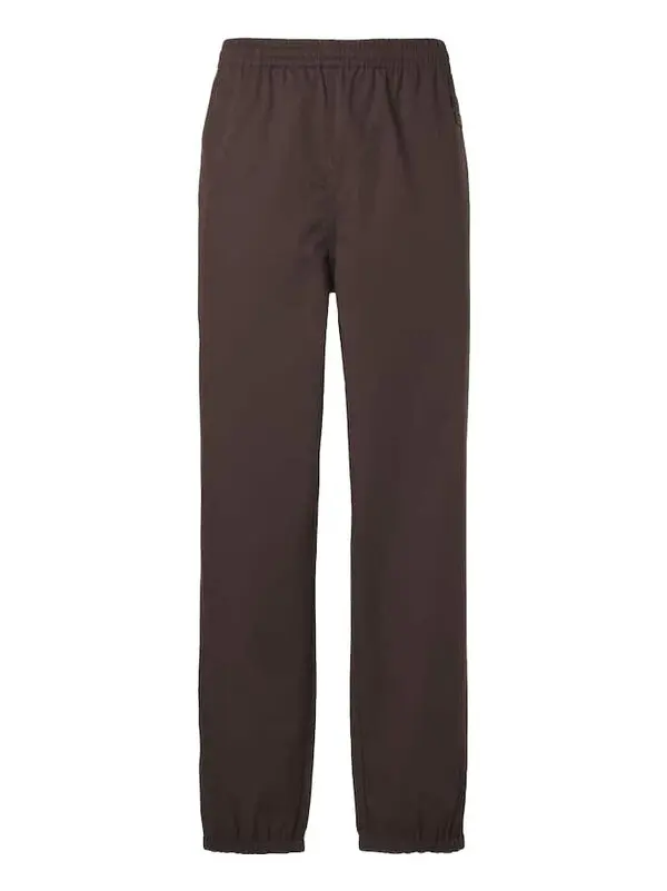 Miu Miu Cotton Twill Tapered Pants - Brown