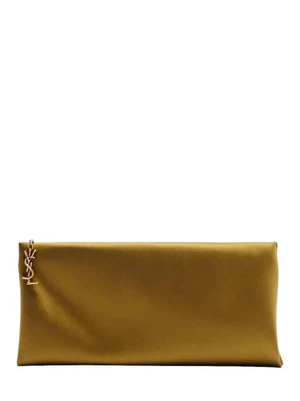 Saint Laurent Evening Satin Clutch - Yellow