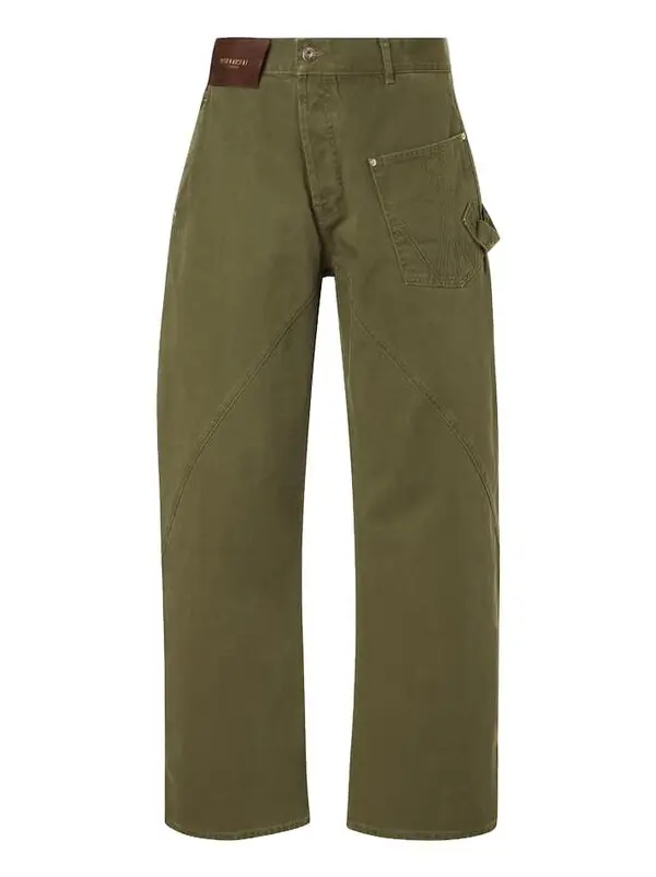 JW Anderson Twisted Straight Jeans - Green